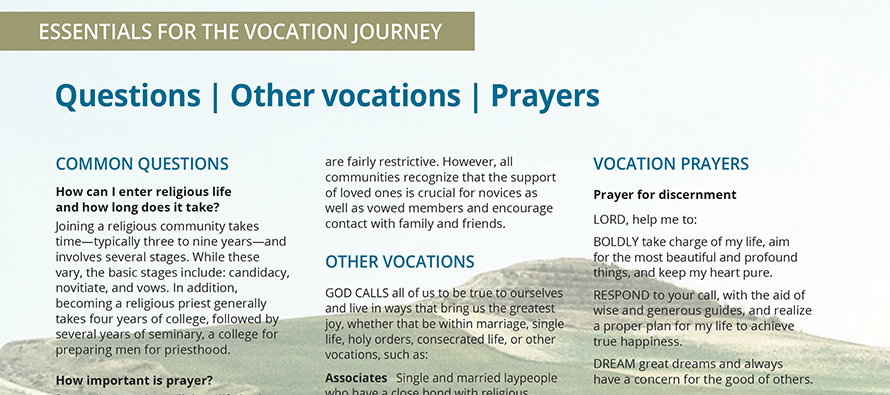 Vocation Basics: Essentials for the vocation journey | VISION Vocation ...